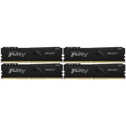 Оперативная память Kingston FURY Beast 16 ГБ (4 ГБ x 4 шт.) DDR4 DIMM CL16 KF426C16BBK4/16