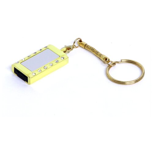 Flash drive Diamond (8 Гб / GB USB 2.0 Золотой/Gold MiniDiamond_BD Прикольный подарок на день рождения девочке бюджетно и недорого)