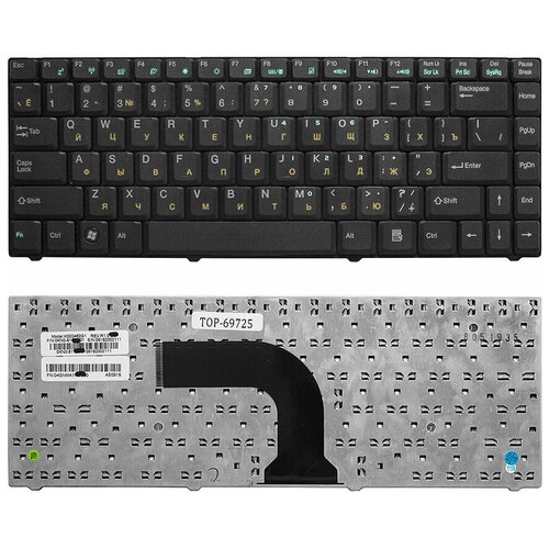 Клавиатура для ноутбука Asus C90, C90P, C90S, Z37, Z37A Series. Плоский Enter. Черная, без рамки. PN: K020462H1.