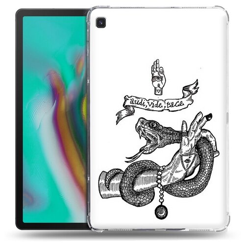 Чехол задняя-панель-накладка-бампер MyPads змея на руке рисунок для Samsung Galaxy Tab S5e 10.5 SM-T720/T725 (2019) противоударный