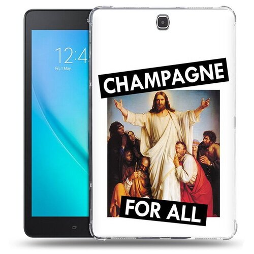 Чехол задняя-панель-накладка-бампер MyPads шампанское для Samsung Galaxy Tab A 9.7 SM-T555/T550 противоударный