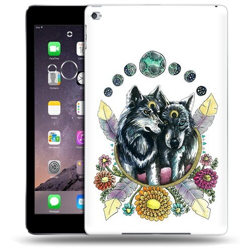 Чехол задняя-панель-накладка-бампер MyPads красивые волки абстракция для Apple iPad Air 2 (A1566/A1567) противоударный