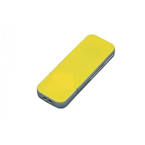Пластиковая флешка для нанесения логотипа в стиле iphone (32 Гб / GB USB 2.0 Желтый/Yellow I-phone_style Модель 202)