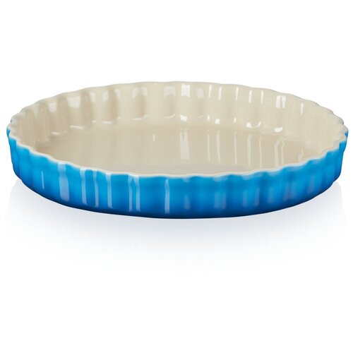 Керамическая рифленая форма для выпечки тарта, 28 см, синий (Marseille)