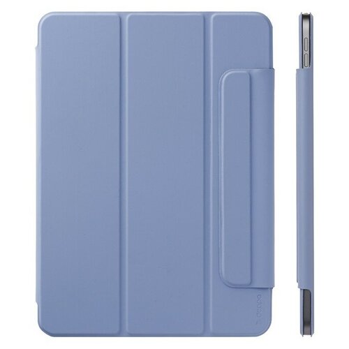 Чехол для iPad 10.9" 2022г. (10-го поколения) Soft touch 2.0мм Deppa Wallet Onzo Magnet (D-88365) Серо-лавандовый