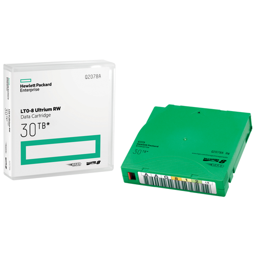 Картриджи HPE LTO-8 30TB RW Non Cust Lbl 20 Crtg (Q2078AN)