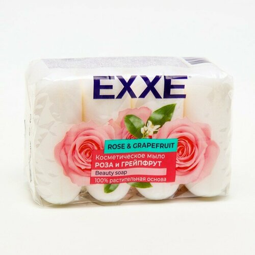 Туалетное мыло косметическое "Роза и грейпфрут" 4х70 г