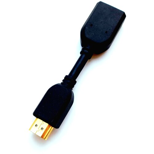 Переходник (адаптер) HDMI-HDMI (гибкий) (мама-папа) черный