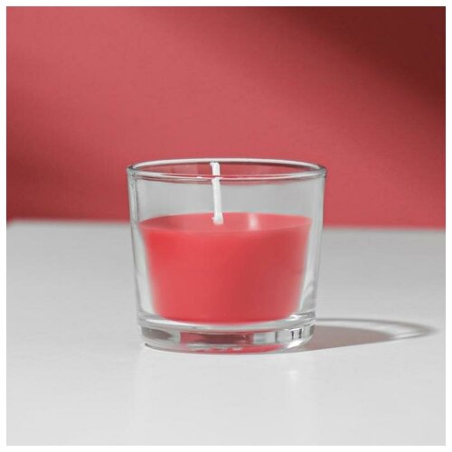 SUI Свеча ароматическая в стакане алания "Бархатная роза", 5,5 см