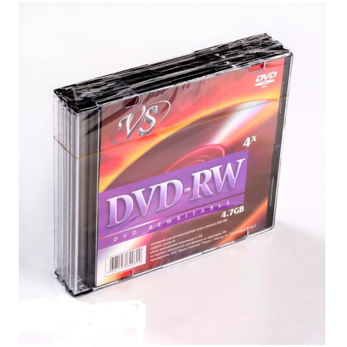 DVD-RW VS Носители информации DVD-RW, 4x, VS, Slim/5, VSDVDRWSL501