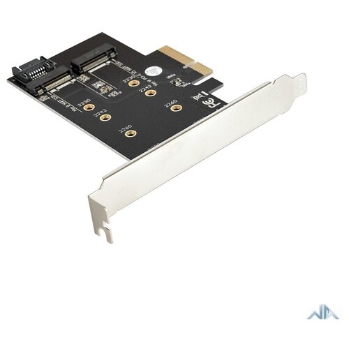 EXEGATE EX283713RUS Переходник EXE-509 M.2 B key + M.2 M Key -> PCI-Ex4 SATA