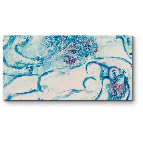 Модульная картина Nu rose reposant, Марк Шагал 70x35