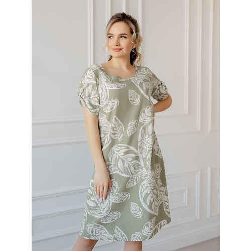Платье Текстильный Край, размер 56, зеленый