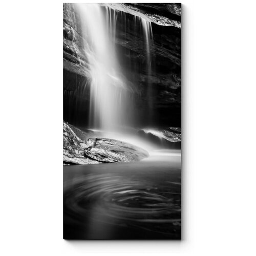 Модульная картина Черно-белый водопад60x120