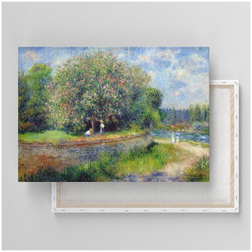 Картина на холсте с подрамником / Pierr - Auguste Renoir / Ренуар Пьер - Каштан в цвету