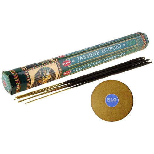 Благовония HEM Египетский жасмин (EGYPTIAN JASMINE) + подставка ELG