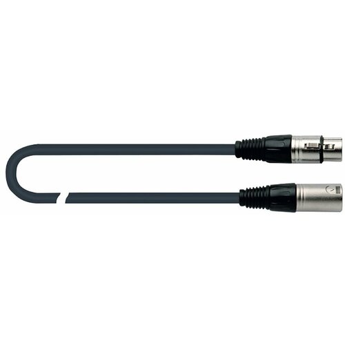 QUIK LOK MX775-5 готовый микрофонный кабель, 5 метров, разъемы XLR/F - XLR/M, цвет черный