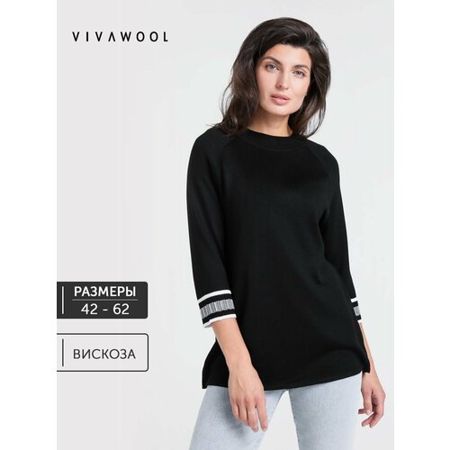 Джемпер VIVAWOOL, размер 52, черный