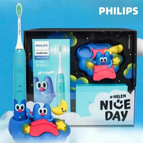 Детская электрическая зубная щётка Philips UHX2446-B, голубой