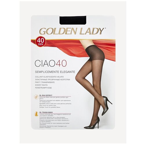 Колготки  Golden Lady Ciao, 40 den, размер 5/5XL, черный