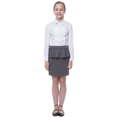 Школьная юбка Шалуны, размер 42, 164, серый
