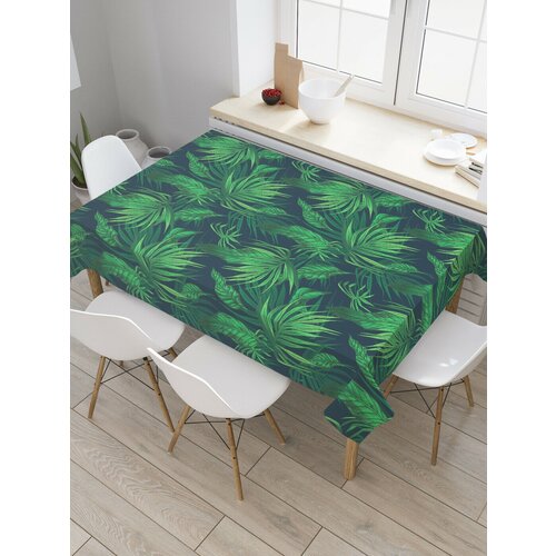 Прямоугольная тканевая скатерть на стол JoyArty с рисунком "Тропический лес" 120 на 145 см