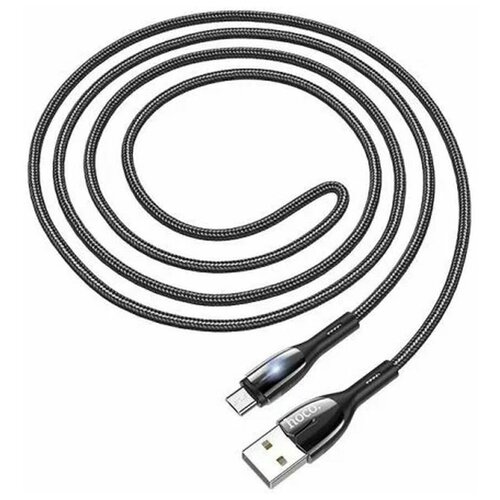 Кабель USB HOCO U79 Admirable, USB - MicroUSB, 2.4А, 1.2 м, черный