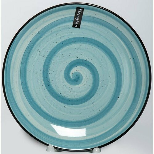 Тарелка керамическая Elrington «Аэрограф. Мятный бриз», d=19 см (комплект из 3 шт)