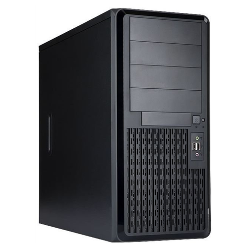 Корпус Midi Tower InWin PE689 Black USB3.0*2+A(HD)+fron fan 120mm*1+rear fan 120mm*1+ 2*2SATA+1*1SATA+Intrusion Switch/ holes for SL20” ATX RACKMOUNT*(без блока питания) (6141921)