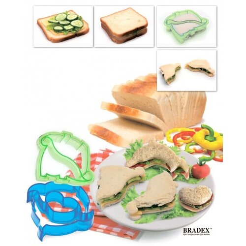 Форма-резак для бутербродов и выпечки «дельфинчики»
