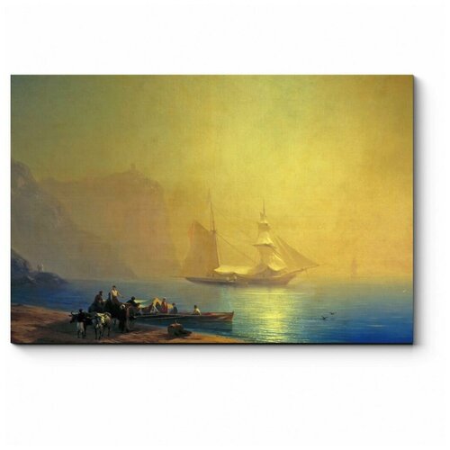 Модульная картина Утро на морском берегу. Судак. 1856 год. 90x60