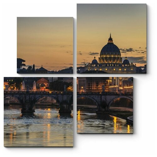 Модульная картина Ватикан на закате, Рим 60x60