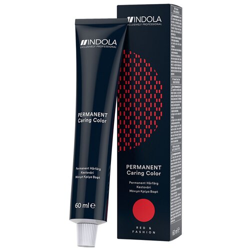 Indola Permanent Caring Color стойкая крем-краска для волос Red & Fashion, 6.4 темный русый медный, 60 мл
