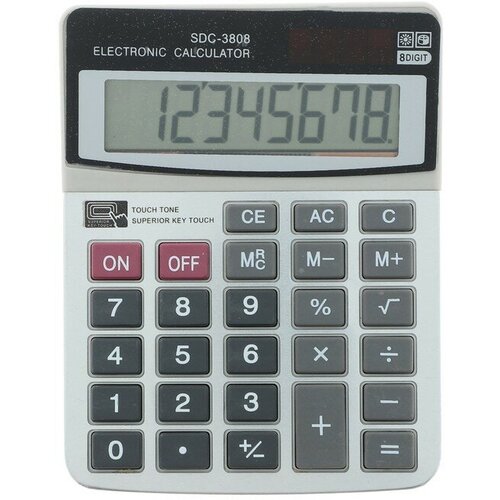 Калькулятор настольный, 8 - разрядный, SDC - 3808