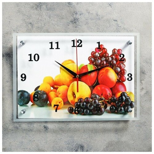 Часы настенные, серия: Кухня, "Фрукты", 25х35 см, настенные часы интерьерные