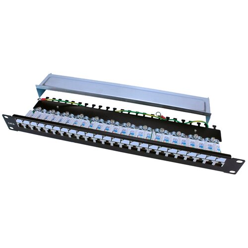 Патч-панель Hyperline PP3-19-24-8P8C-C6-SH-110D 19" 1U 24xRJ45 кат.6 FTP