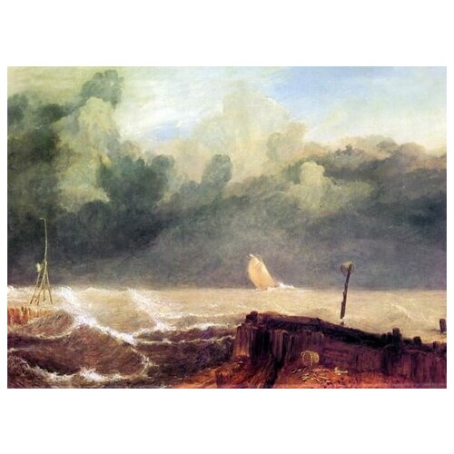 Репродукция на холсте Порт Рейсдаля ( Port Ruysdael) Тёрнер Уильям 68см. x 50см.
