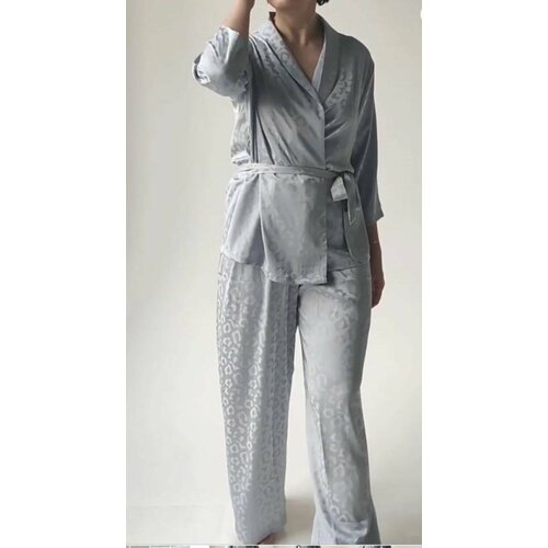 Пижама , размер 2XL, серый