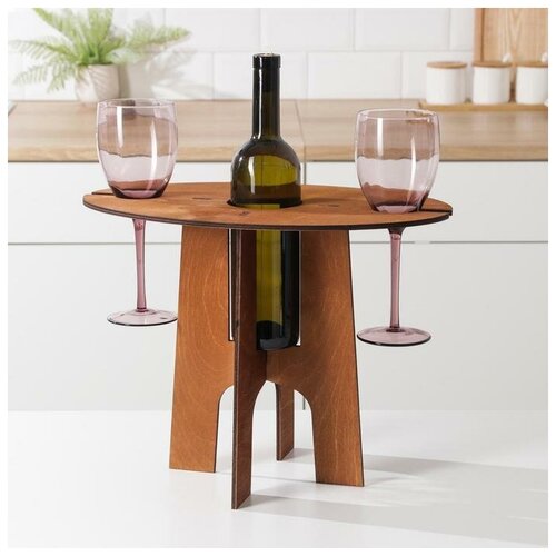 Столик-поднос для вина и двух бокалов, 40х25х30 см