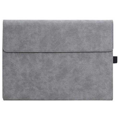 Чехол-клатч-сумка MyPads для Microsoft Surface Pro 6 i5 8Gb 128Gb Type Cover с отделением под клавиатуру серый кожаный