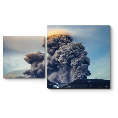Модульная картина Извержение вулкана горы Онтаке 60x36
