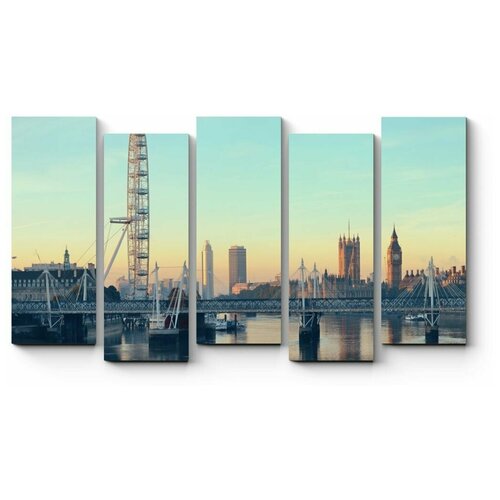 Модульная картина Чудесная панорама Лондона 90x52