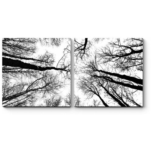 Модульная картина Осенний лес 150x75