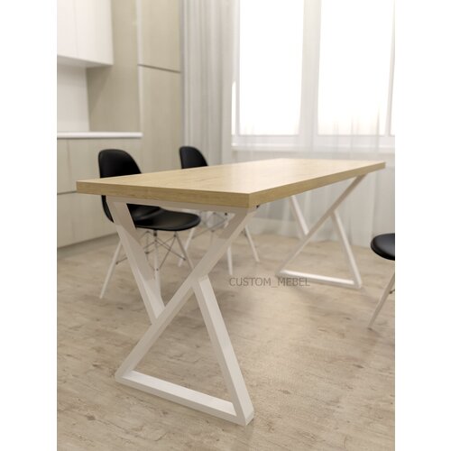 Белая опора мебельная 71х55см/ Подстолье/ Ножки для стола металлические 71х55см / Комплект ножек для стола в стиле лофт 71х55см