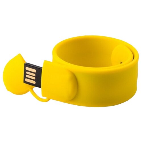 Подарочная флешка slap-браслет желтый 32GB