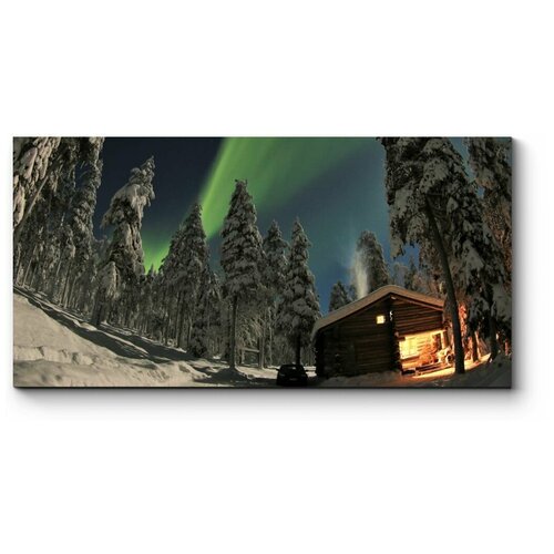 Модульная картина Зимний сказочный лес 110x55