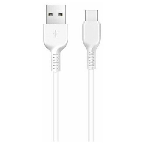 Кабель USB - Type-C HOCO X13 Easy, 1.0м, круглый, 2.4A, силикон, цвет белый (1/36/360)