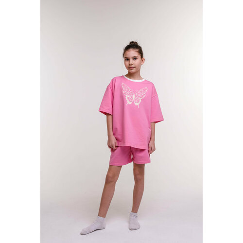 Пижама  KupiFartuk, размер 158, белый, розовый