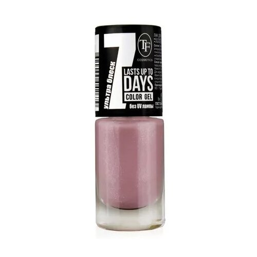 TF Cosmetics лак для ногтей 7 days Color Gel, 8 мл, №284 блестящий розовый