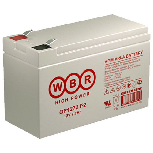 Аккумуляторная батарея WBR GP1272 F2 12В 7.2 А·ч
